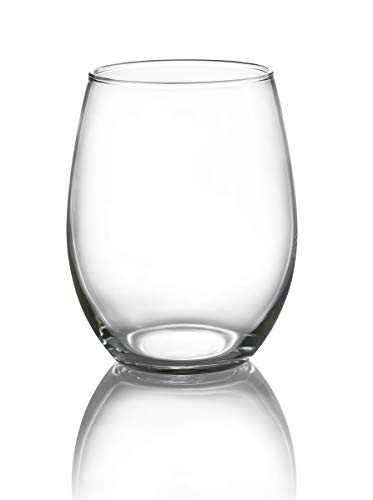 ARC International Cachet 21 Ounce Stemless Wine Glass, Set of 4, 4 Count (Pack of 1), Clear