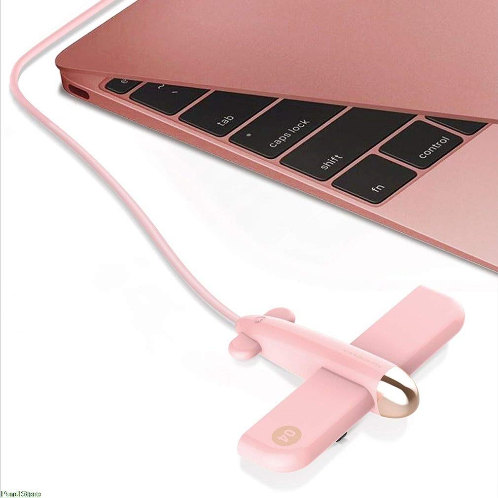 Lysee Cable Winder - 3 colors Airplane shape waterproof 4-port USB 2.0 HUB Splitter 4 in 1 Converter HUB USB Splitter - (Color: pink)