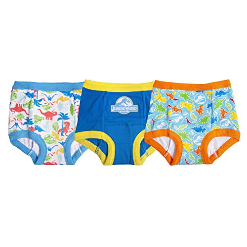 Jurassic World Boys Jurassic World Potty Pants Baby and Toddler Training Underwear, Jrssic3pk, 3T US
