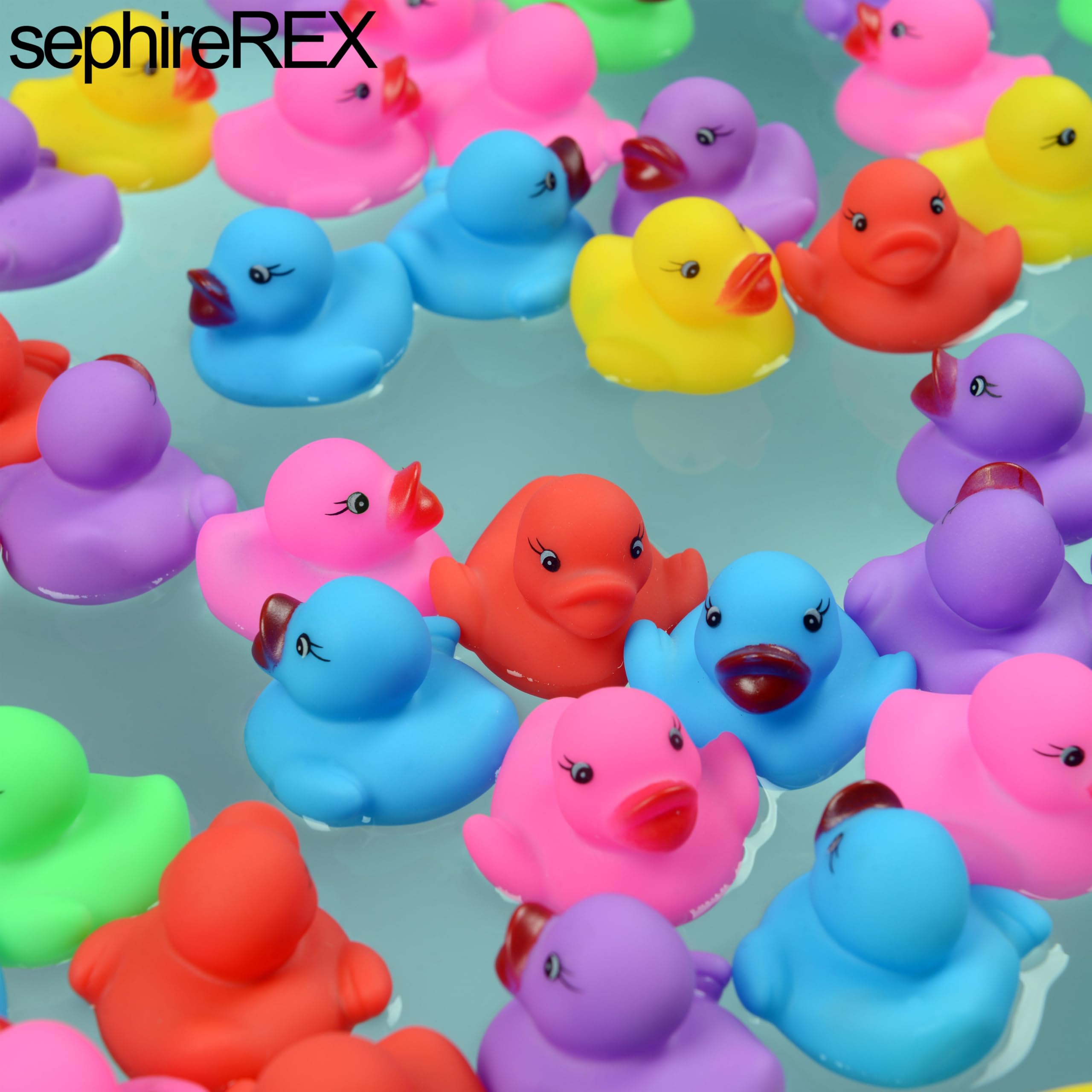 90-Pack Mini Rubber Ducks Set, Mini Colorful Rubber Duckies Bath Toy for Child,Float & Squeak Tiny Ducks Pool Toy Set for Kids Party Favors,Birthday Party Supplies,Prize Rewards