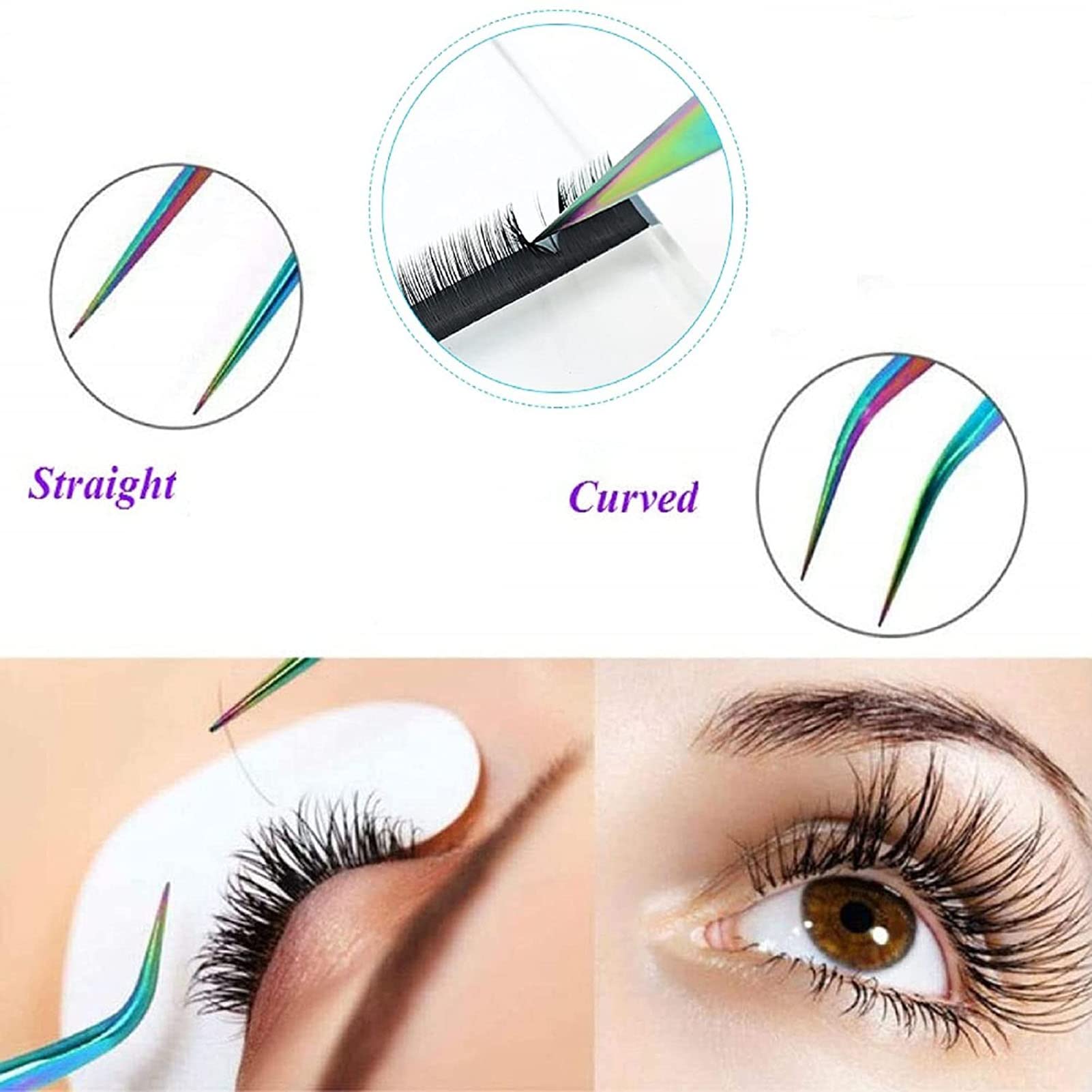 3PCS Tweezers Set, Diamond painting tools,Upgraded Anti-Static Stainless Steel Curved of Tweezers for Diamond painting, Electronics, Laboratory Work, Jewelry-Making, Craft, Soldering, etc.