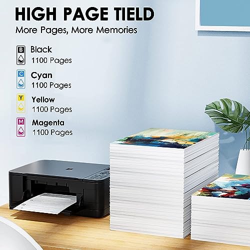 822XL Ink Cartridge Replacement for Epson 822 Ink Cartridges 822 XL T822XL for Workforce Pro WF-3820 WF-4820 WF-4830 WF-4833 Printer (2 Black 1 Cyan 1 Magenta 1 Yellow, 5 Pack)