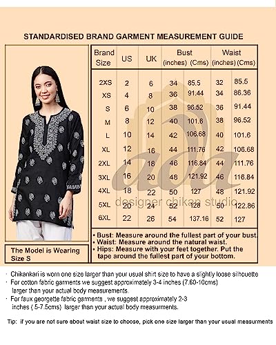 Ada Hand Embroidered Indian Chikankari Straight Cotton Tunic Top Kurti Shirt for Women A534584 (Grey, Medium)