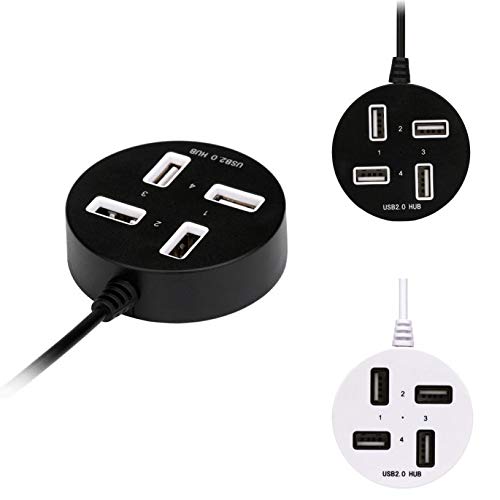 Lysee USB Cables - HL 2017 USB 2.0 High Speed 4 Port Splitter Hub Adapter for PC Computer Laptop oct17 - (Color: White, Length: 57cm)