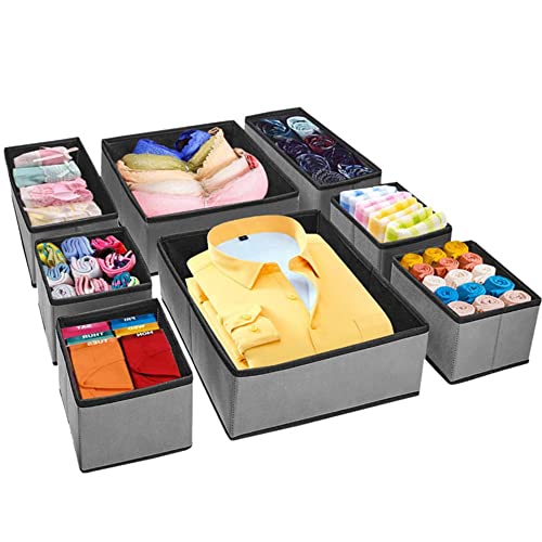 8pcs Drawer Storage Organizer Versatile Sturdy Storage Box for Socks Underwear Bra