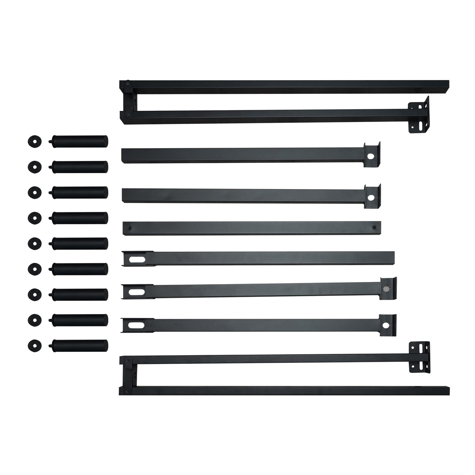 7 Inch Full Size Metal Bed Frame for Box Spring and Mattress, 9-Leg Support Box Spring Base, Easy Assembly Tool-Free Heavy Duty Bedframe Black