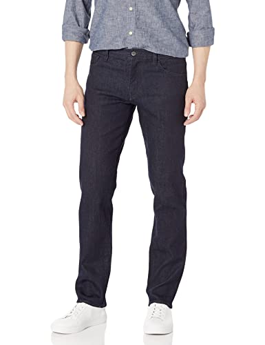 A|X ARMANI EXCHANGE Men's 5 Pocket Straight Dark Rinse, Indigo Denim/Indigo, 31