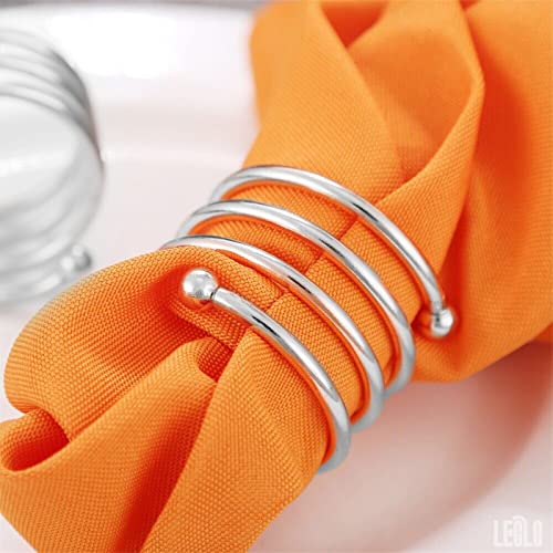 8Pcs Napkin Ring Kitchen Table Set - Silverware Napkin Rings for Table Setting Kitchen Table Thanksgiving Napkin Rings - Napkin Holder Kitchen Set Dining Table for Wedding Dinner Table Decor Simple