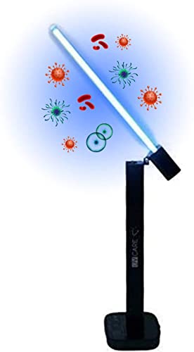 UV Care Light Sanitizer Lamp - UV-C Sanitizer Lamp for Commercial Home Offices Clinics & Rooms with Remote Timer | 180 ° Adjustable Swing with Motion Sensor Detection - with EPA Est Number