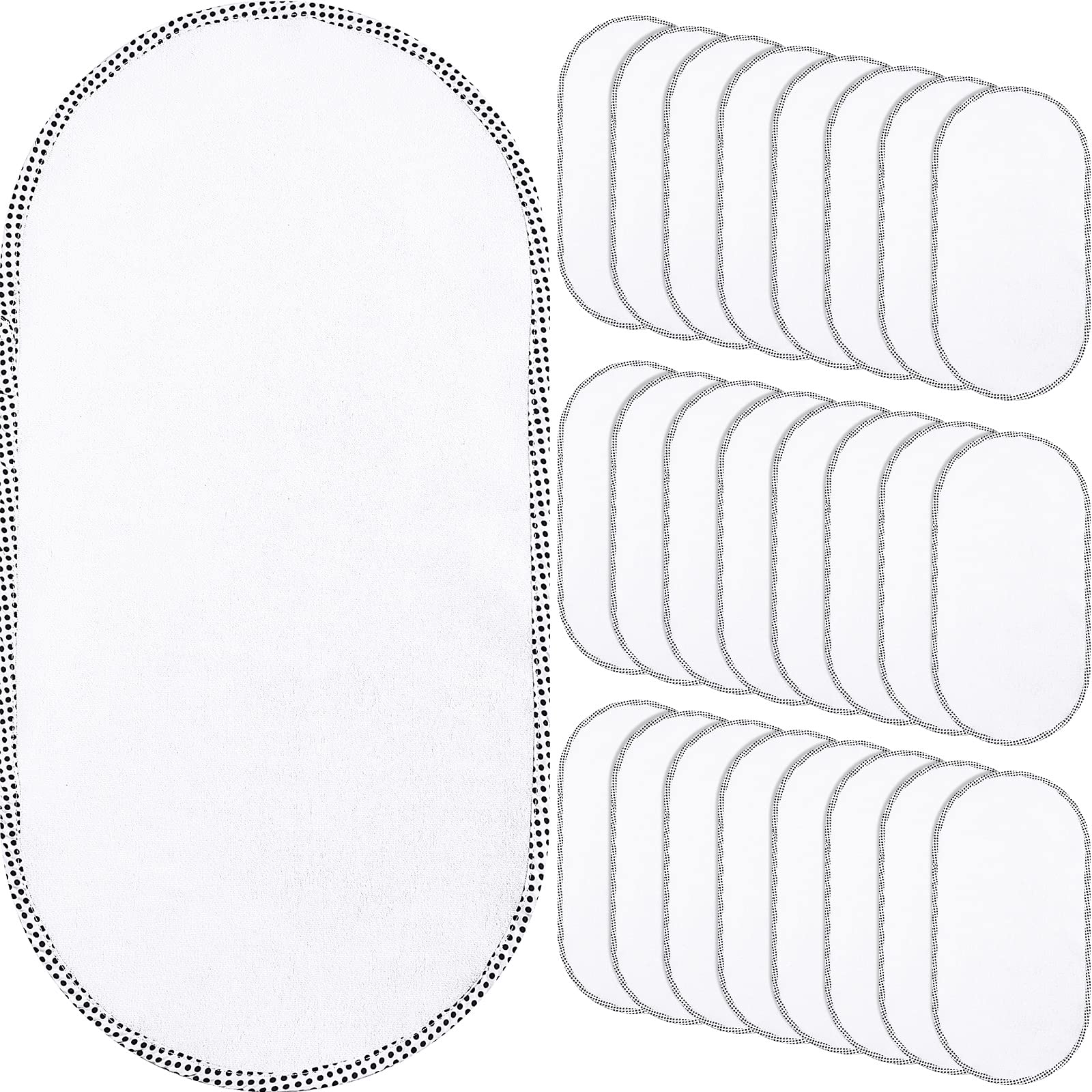 24 Pcs White Waterproof Changing Pad Liners Portable Reusable Changing Pad Liners Soft Flannel Cotton Baby Diaper Changing Table Pads for Newborn Boys Girls 12 x 23 Inch