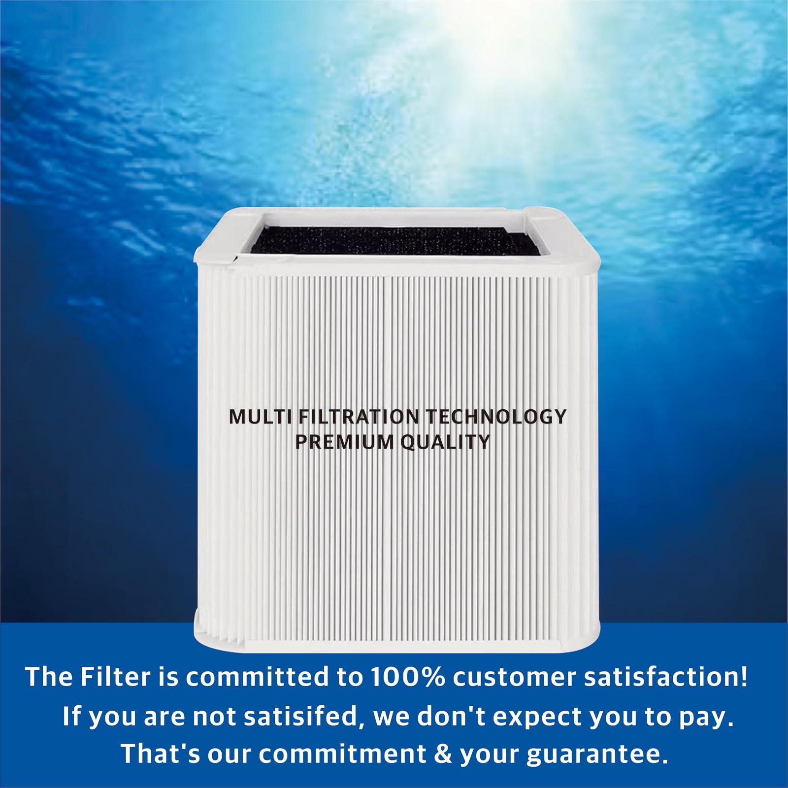 2 Pack 211+ Replacement Filter Compatible with Blueair Blue Pure 211+ and Max Air Purifier, Foldable Particle and Activated Carbon Filter