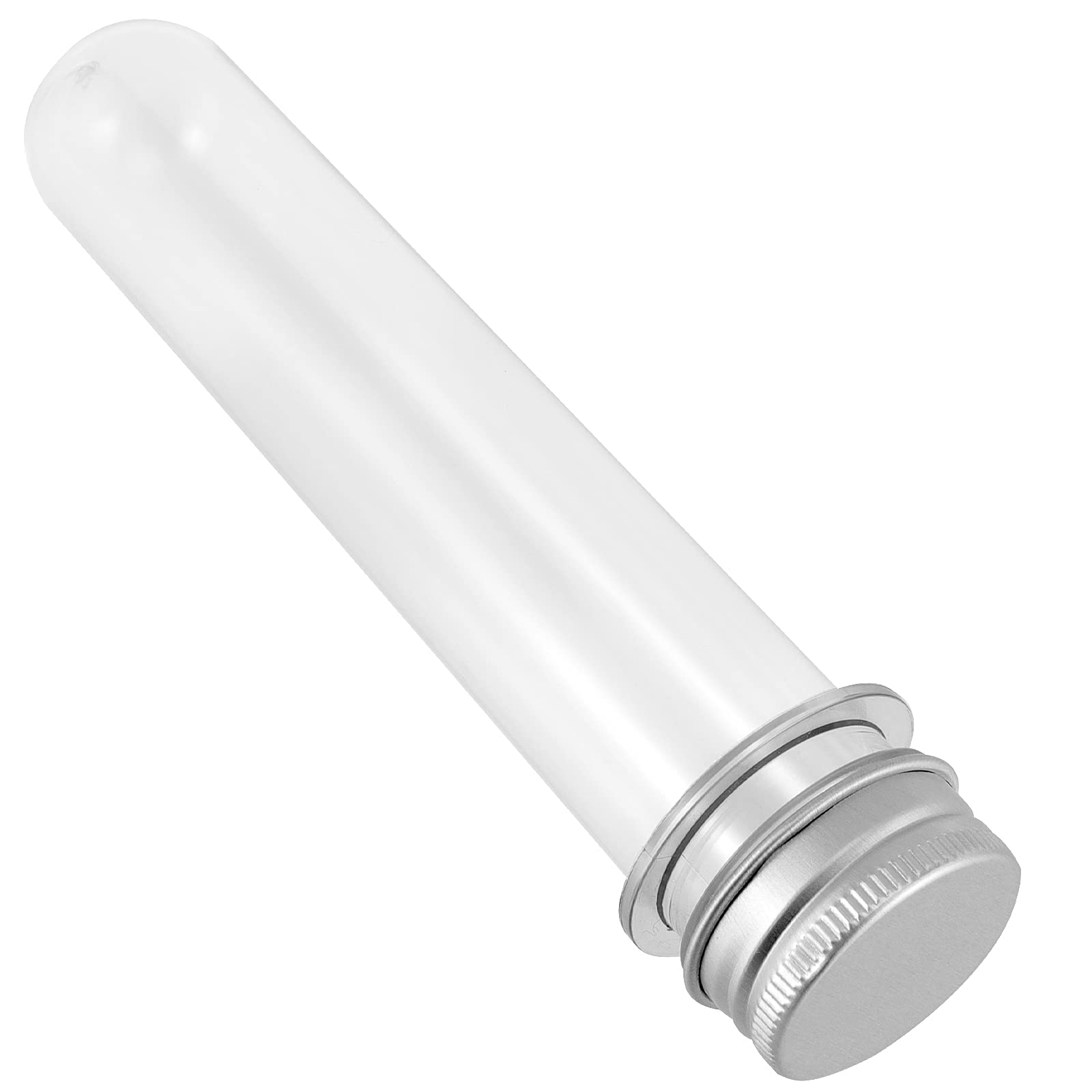 HAKZEON 50 PCS 40ml Plastic Test Tube with Caps,140 x 25 mm Clear Test Tubes with 50 Seal Protection Sheets, for Scientific Experiments, Plant Cultivation,Party Decoration, Candies Salt Container