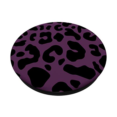 Purple Leopard Cheetah Print Animal For Women Girls Cute PopSockets PopGrip: Swappable Grip for Phones & Tablets