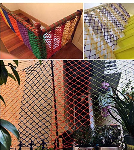 MAGFYLY Banister Guard net Child Safety nets, Rope Thickness 6mm, 5cm mesh, Playground Play net Children's Stairs Anti-Fall net Isolation net Garden Plant Fence Cargo Network (Size : 33M)