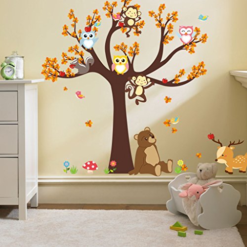 Decorstyle Giant Wall Decals for Kids Rooms, Nursery Peel & Stick, Large Removable Vinyl Wall Stickers. Premium, Eco-Friendly, Bring Your Walls to Life! (Jungle Wild Animal)
