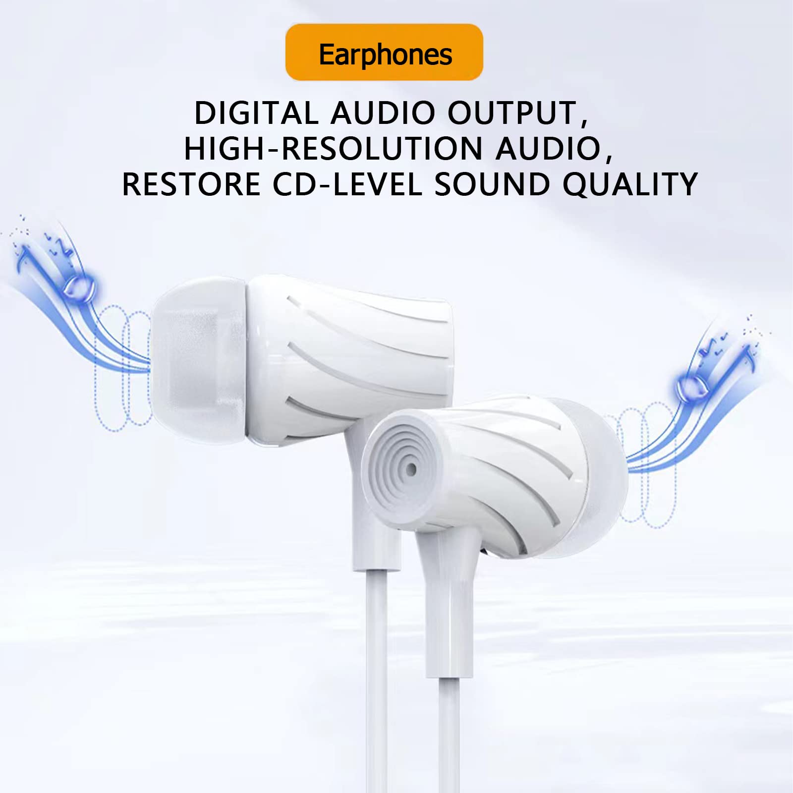2 Pack-Headphones Wired Earbuds-Earphones Built-in Microphone & Volume Control. Compatible with all iPhone 13/12/11 Pro Max/Xs Max/XR/X/7/8 Plus