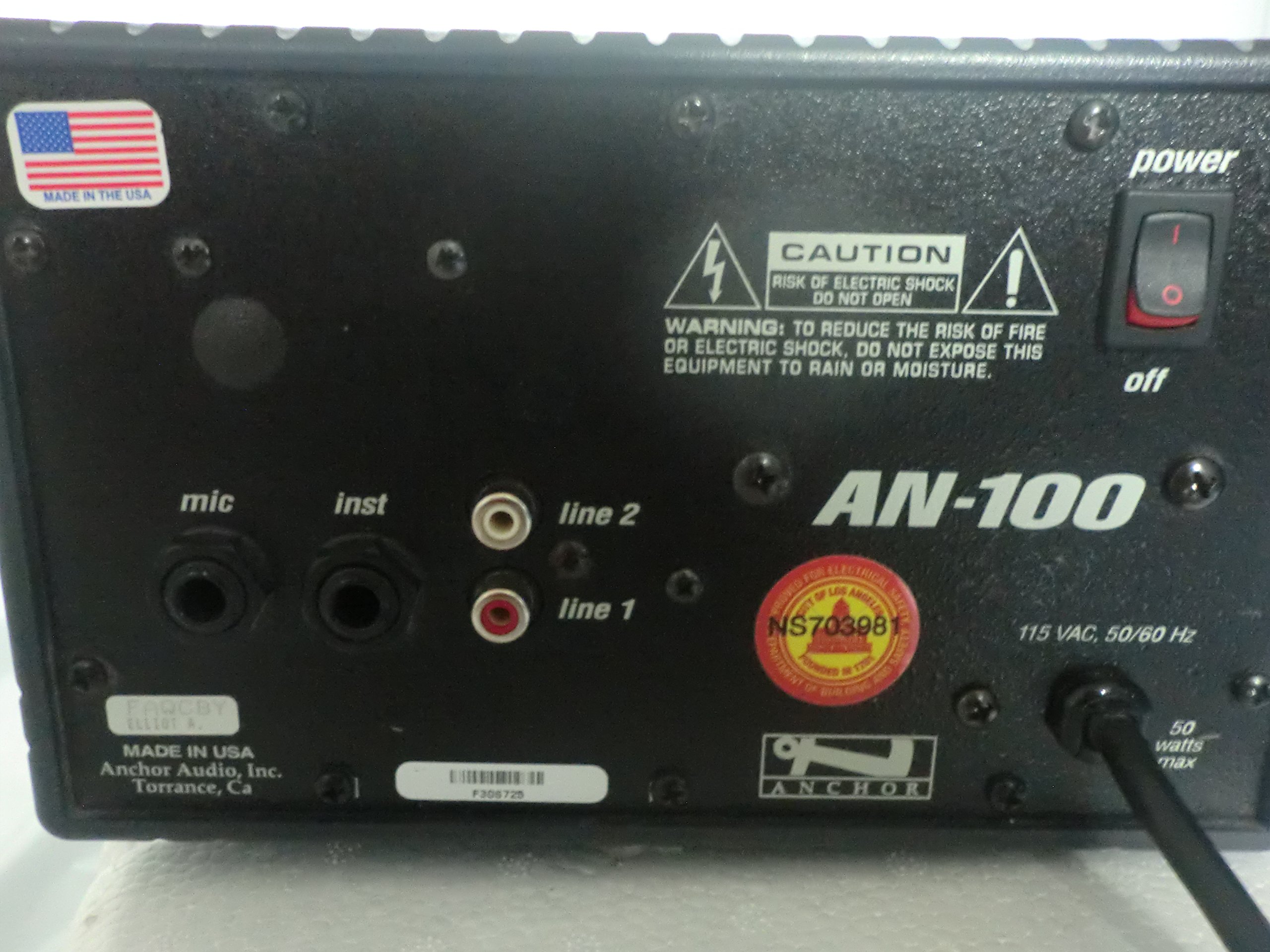 AN-100 Powered Monitor Speaker System