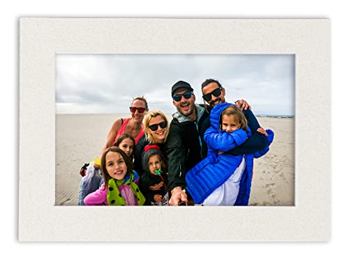 8x10 Mat Bevel Cut for 5.5x8.5 Photos - Acid Free Oyster Shell White Precut Matboard - For Pictures, Photos, Framing - 4-ply Thickness