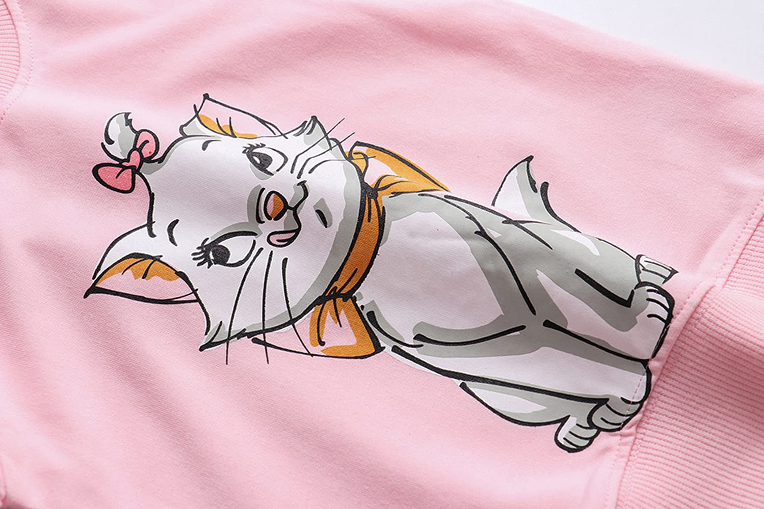 RETSUGO Toddler Baby Girls Cat Sweatshirts Casual Pullover Crewneck Winter Long Sleeve Tops Shirts Clothes 2t(75-Cat 90)