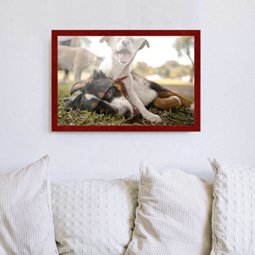 8x6 Frame Brown Red Cherry Wood Picture Frame Width 0.75 Inches | Interior Frame Depth 0.5 Inches | Cerise Collection | UV Acrylic, Foam Board Backing & Hanging Hardware Included