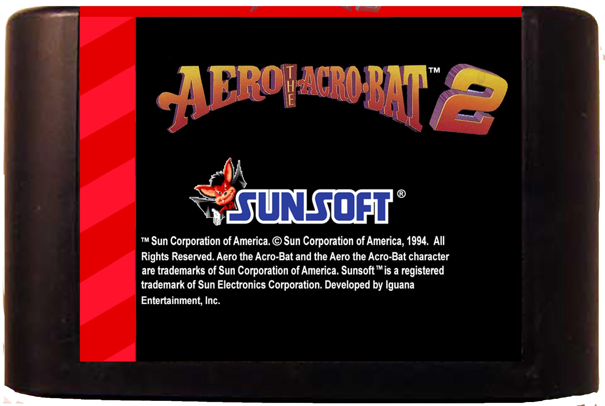 Aero the Acro-Bat 2 (Sega Genesis / Mega Drive) - Reproduction Video Game Cartridge