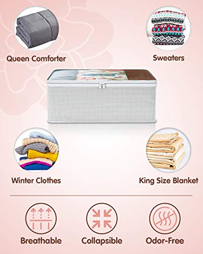 Cozy Casa Large Capacity Comforter Storage Bags for Comforters and Blankets-- Clothes Organizer for Closet