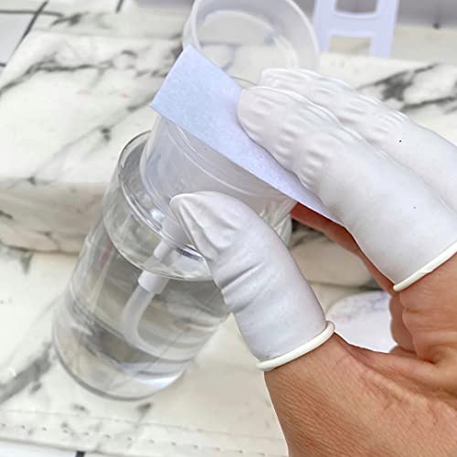 400 Count Latex Finger Cots Small Fingertip Gloves Disposable Finger Rubber Tips Protector Anti-Static