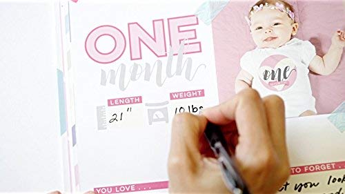 Bobee Hello Baby Memory Book, a journal scrapbook for girls milestones and memories first 5 years