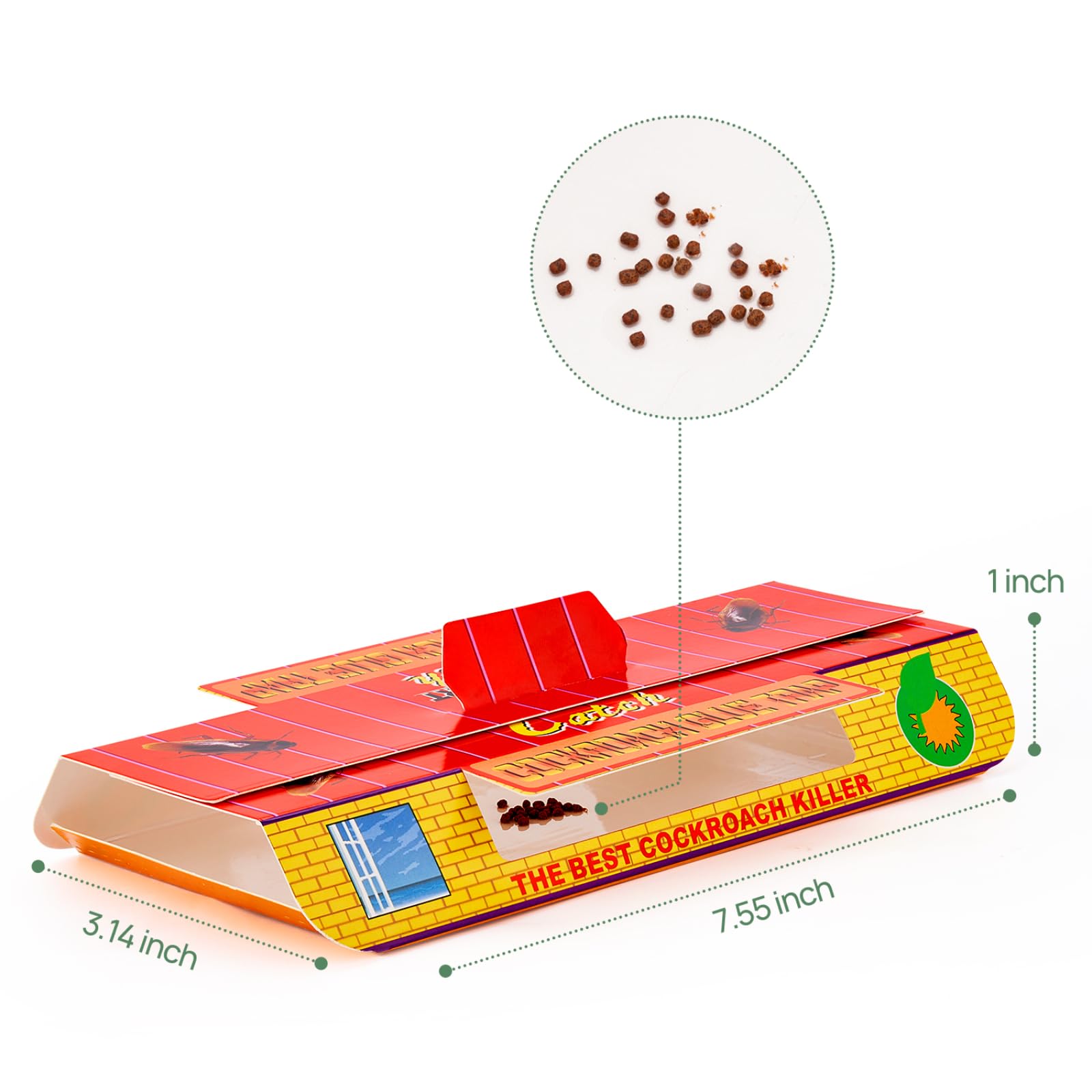 16 Pack Roach Killer Indoor Infestation, Roach Traps Indoor Conveniently, Sticky Roach Motel - Child & Pet Friendly, Cockroach Killer Indoor Home Also Anti Bug etc