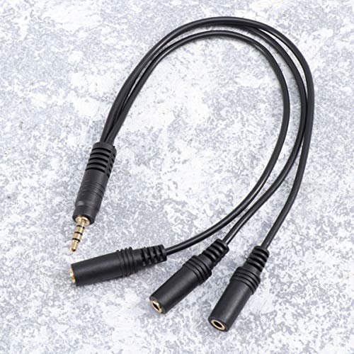 1pc 1 3 Headphone Jack Headphone Mic Headset Splitter Cable Mic Splitter Adapter 3.5mm Audio Cable Splitter Cable for Headset Splitter Cable 3.5mm Dual Earphones Stereo