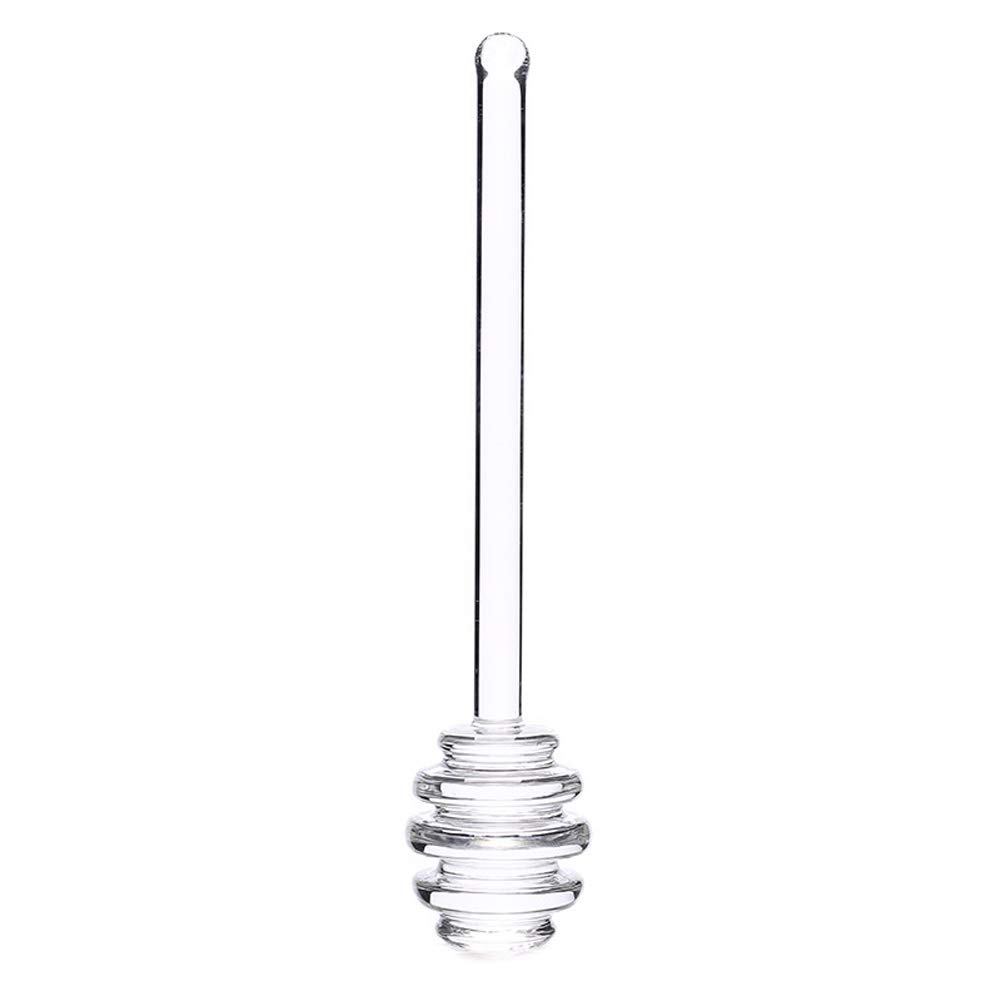 1pc 6inch Reusable Glass Honeycomb Stick Honey Dippers Sticks Honey Stirrer Wand Honey Jar Dispense Drizzle Spoon for Maple Syrup, Molasses,Melted Chocolate Wedding Party Favors
