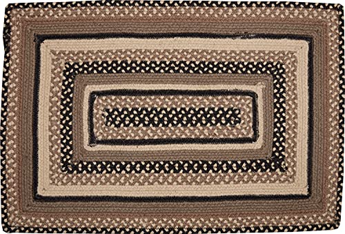 VHC Brands Sawyer Mill Small Jute Rectangular Area Rug Farmhouse Country Style Doormat Non Skid Pad 20x30