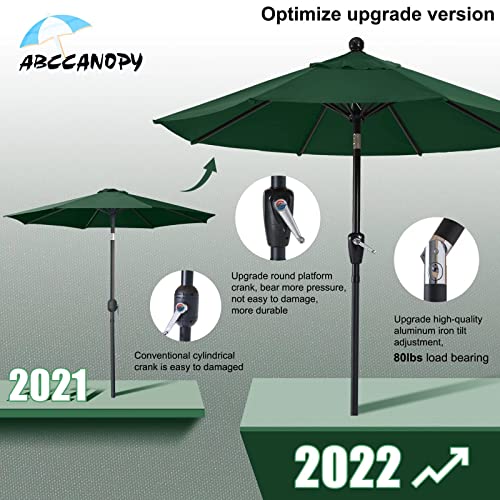 ABCCANOPY Durable Patio Umbrellas 7.5' Green