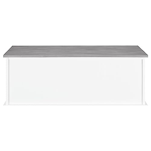 Coaster Home Furnishings Alma 3-Drawer Storage Bench White and Weathered Grey