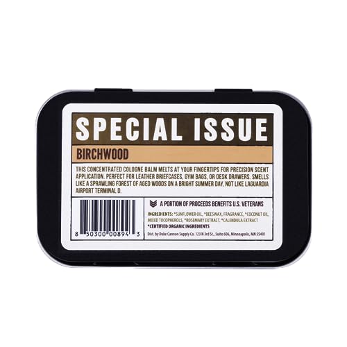 Duke Cannon Supply Co. Solid Cologne - Men's Concentrated Balm, 1.5 oz. (Birchwood)