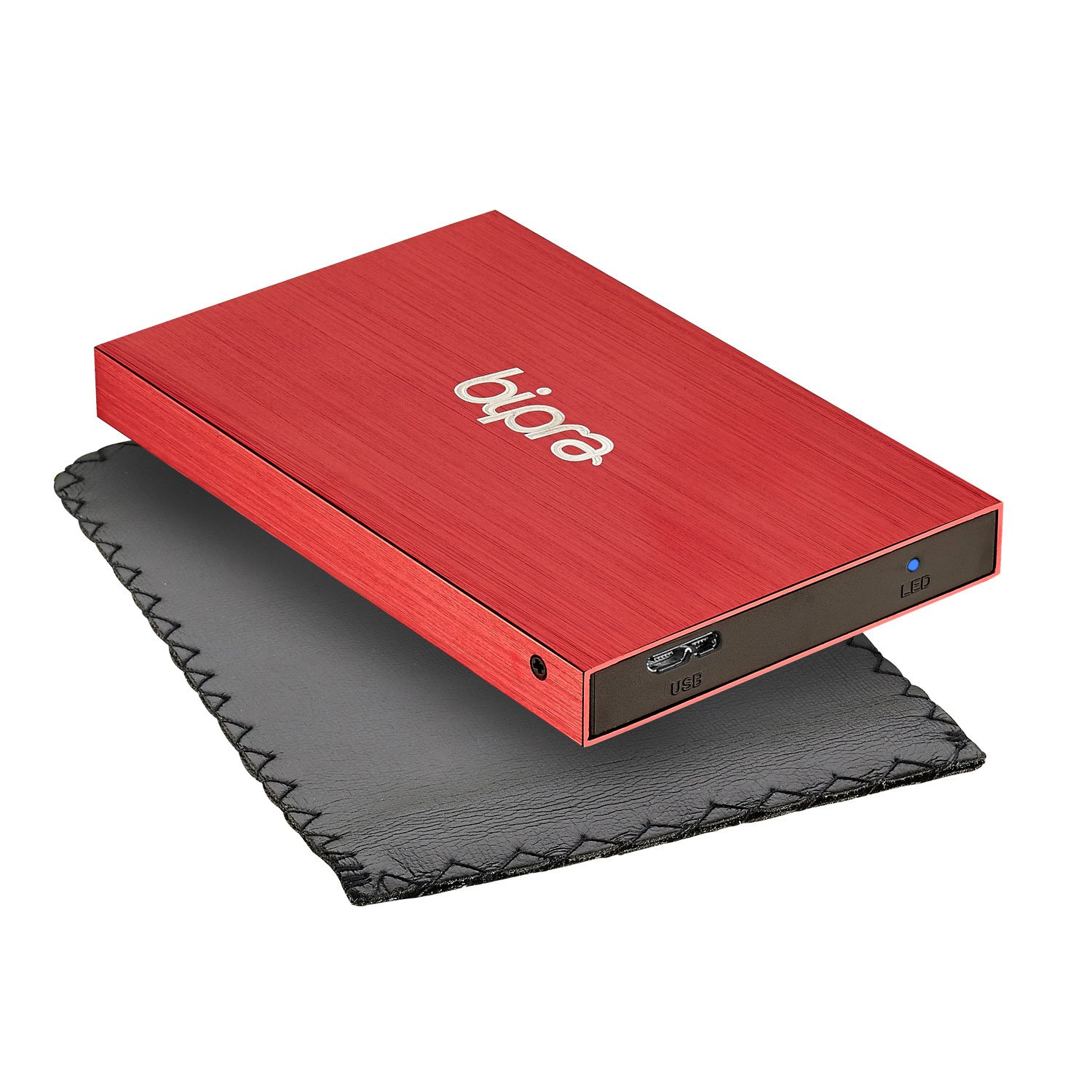 BIPRA B:Drive B3 1TB 1000GB USB 3.0 2.5 inch FAT32 Portable External Hard Drive - Red