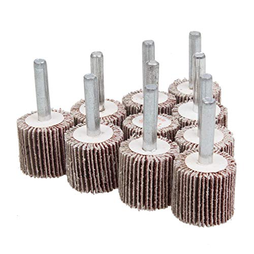 20Pack Abrasive Flap Wheel Sander,1" x 1" x 1/4" Shank Mounted Flap Wheels, 80 Grit Aluminum Oxide Sanding Flap Wheel for Rust Removal Deburring Polishing Satin-Finishing- Abrasive Grinding Tool
