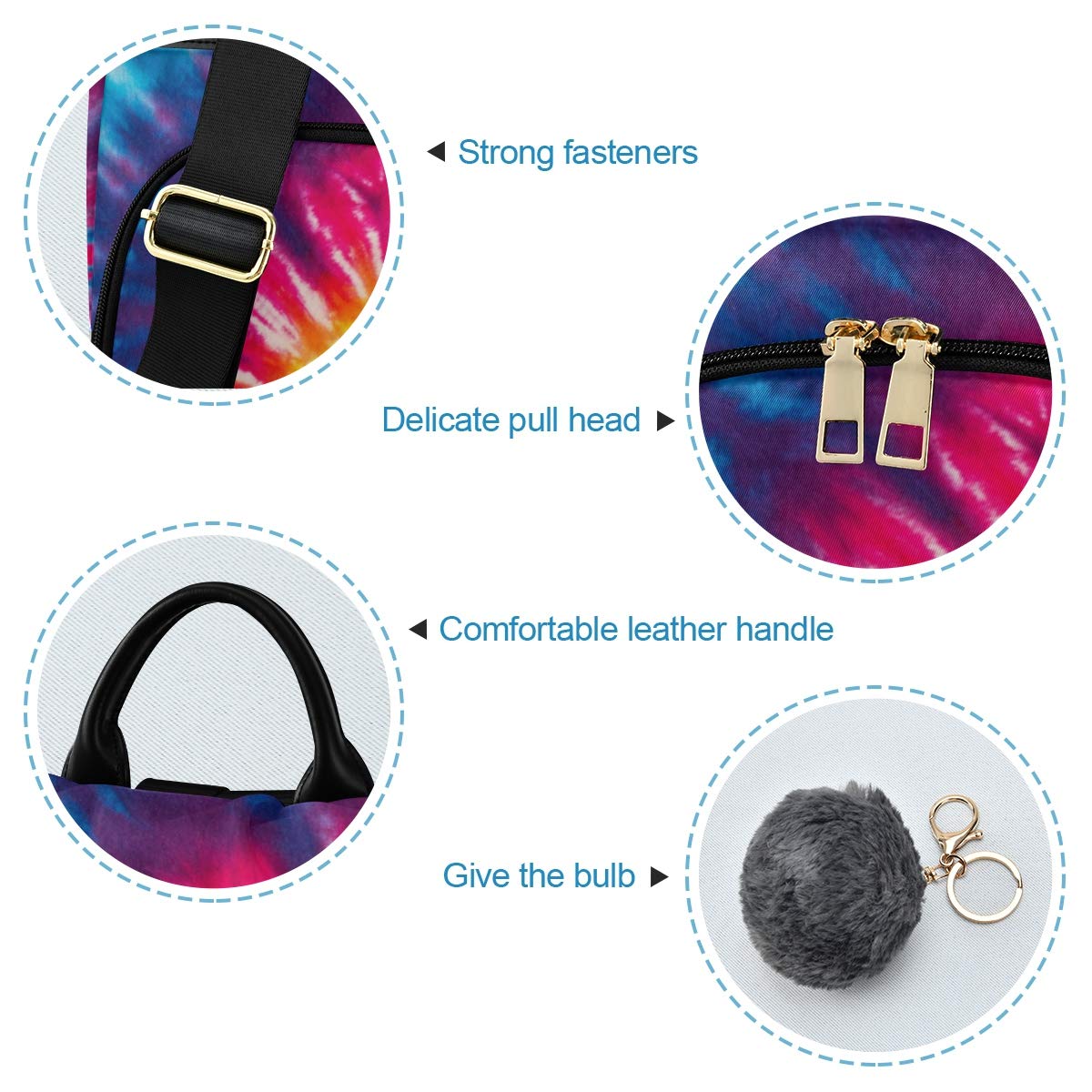 ALAZA Abstract Swirl Design Tie Dye Backpack Purse for Women Anti Theft Fashion Back Pack Shoulder Bag