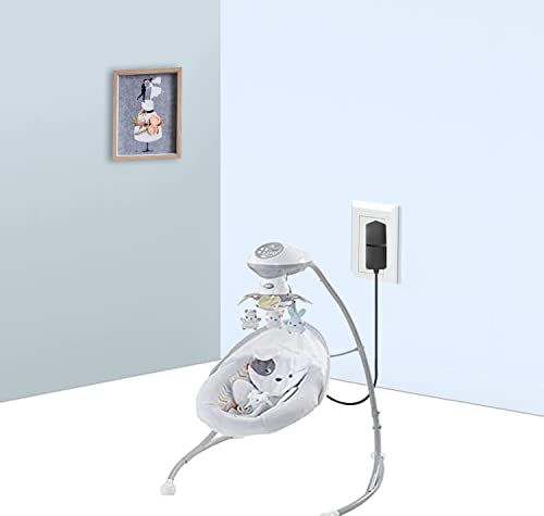 6V Baby Swing Power Cord AC Adapter Compatible with Fisher-Price Cradle Swing, Rainforest Cradle Swing, Butterfly Ocean Wonders Power Supply Cable