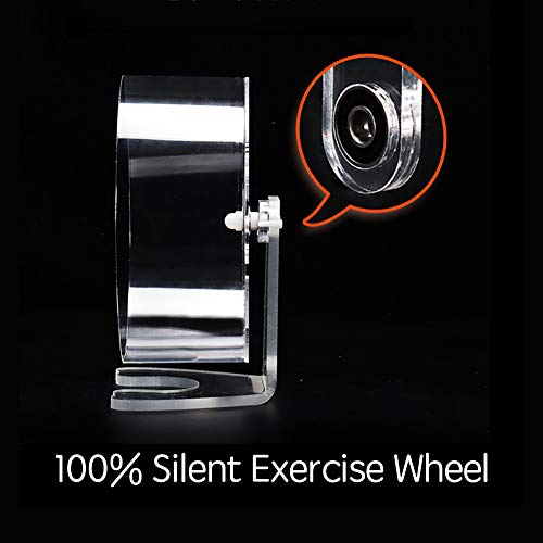 Quiet Hamster Exercise Wheel Silent Spinner, Made of crylic, Stand Included (8.7")