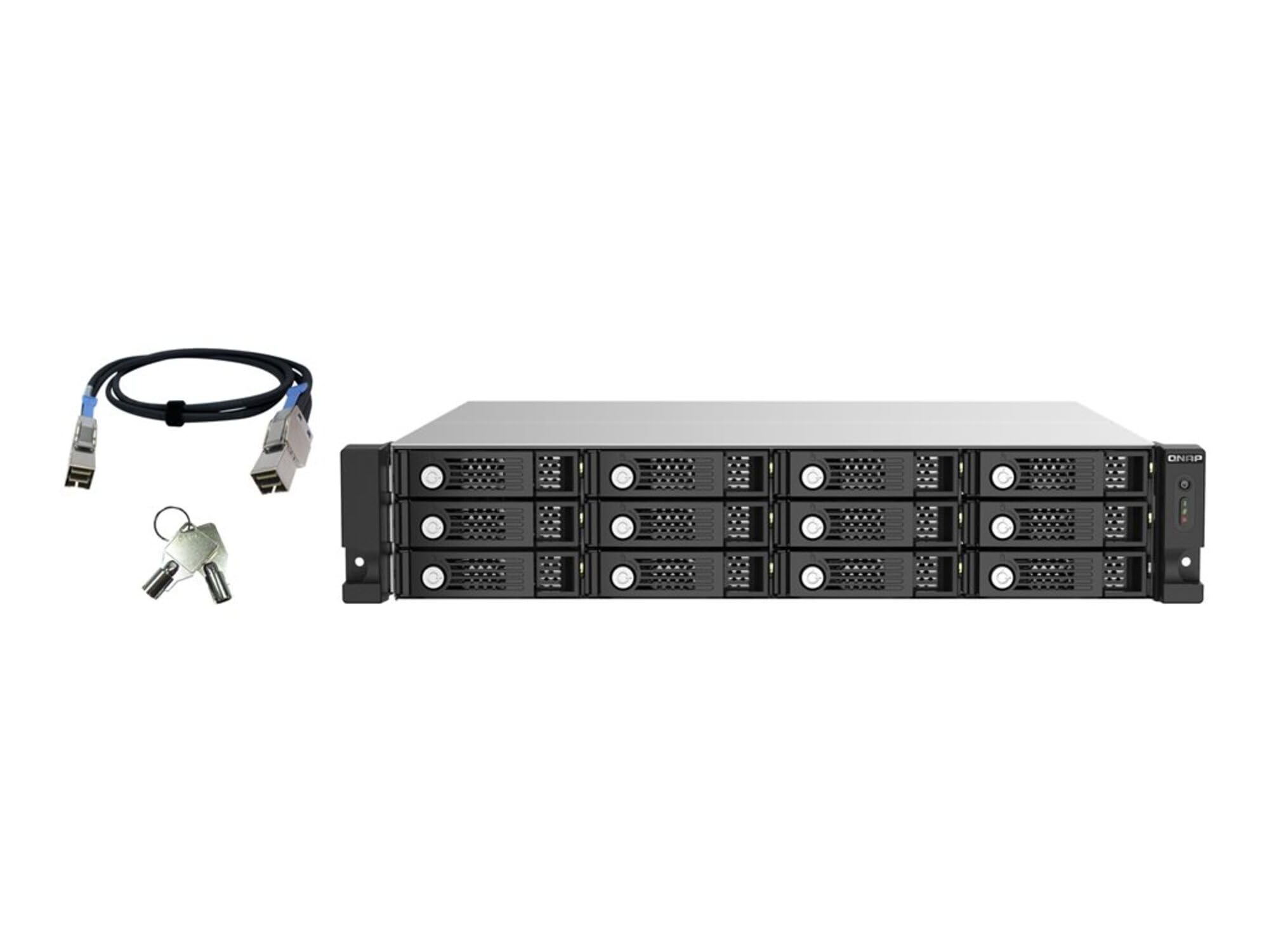 QNAP TL-R1220Sep-RP-US 12-Bay 2U rackmount SAS 12Gbps JBOD Expansion Enclosure