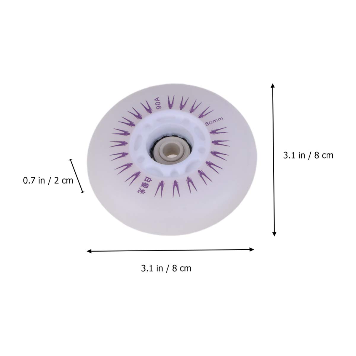 2 Pcs Accessories Roller Skating Shoes Replacement Roller Wheels Inline Wheels an Fittings Flash Roller Skating Wheels pully Pulleys PU Flash Wheels Luminous Wheel LED