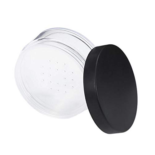 Dele 50g Plastic Empty Powder Puff Case Portable Makeup Case Travel Kit Blusher Cosmetic Makeup Containers with Sifter And Lids (Pack Of 8)