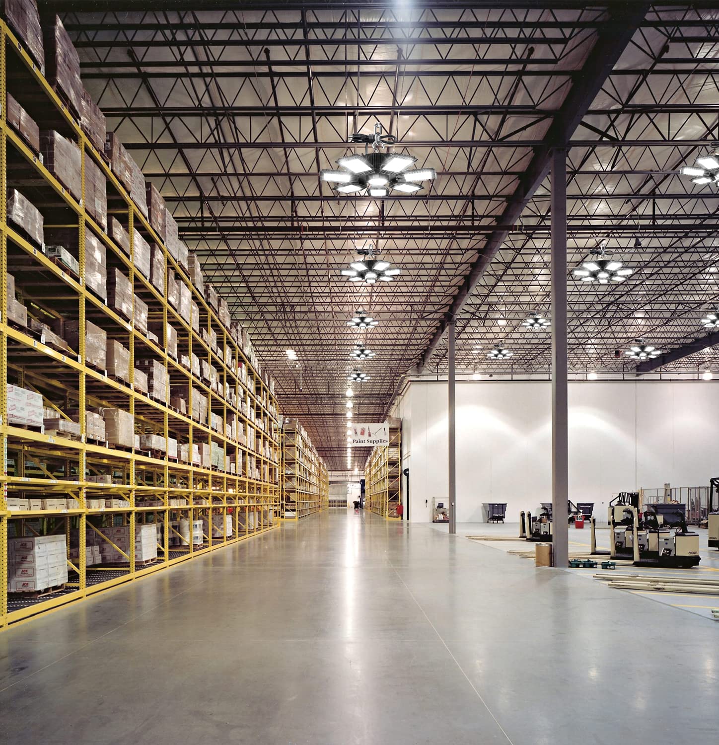 2-Pack 250W LED High Bay Light 6500K Adjustable 7Panel Design 30000LM Bright Shop Light Aluminum Heat Sink - Ideal for Warehouse, Residential, Barn, Factory, Workshop Hanging LED Shop Lighting