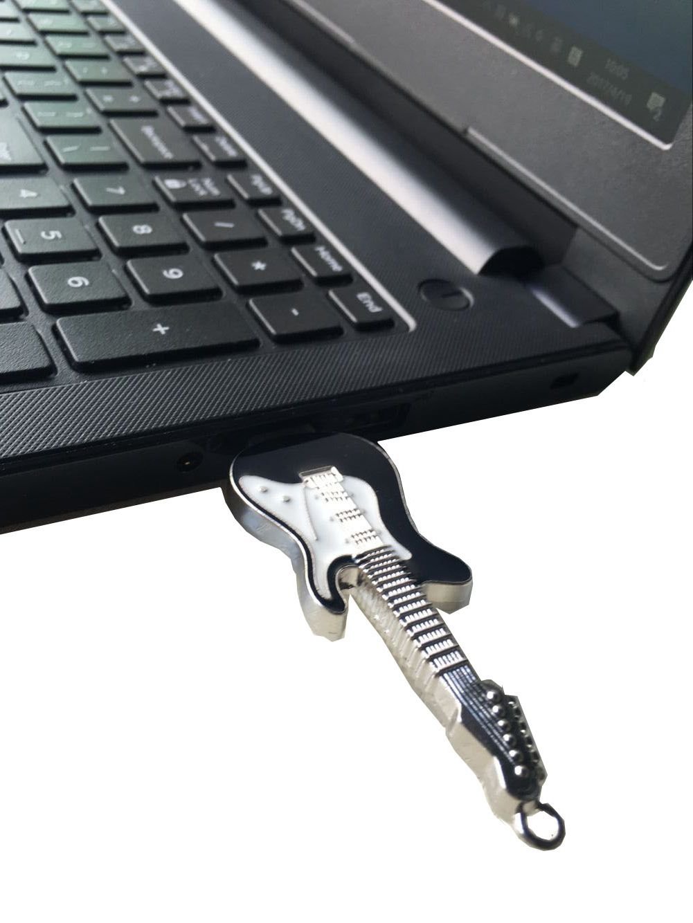 Aneew 16GB 2.0 Pendrive Black Guitar Design Crystal Music USB Flash Drive Memory Stick U Disk for Music Teacher