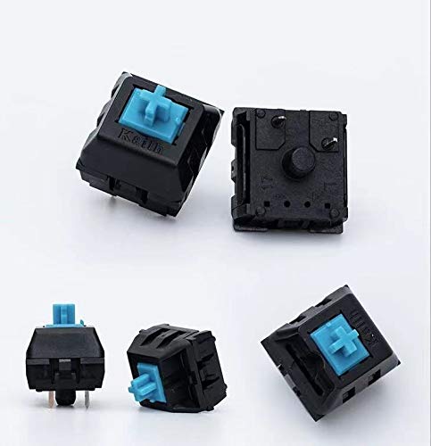 LUO Kaihua Blue Switch 3 Pin Keyswitch- Gaoteron& Cherry MX Equivalent DIY Replaceable Switches for Mechanical Gaming Keyboard (65 PCS) (Blue)