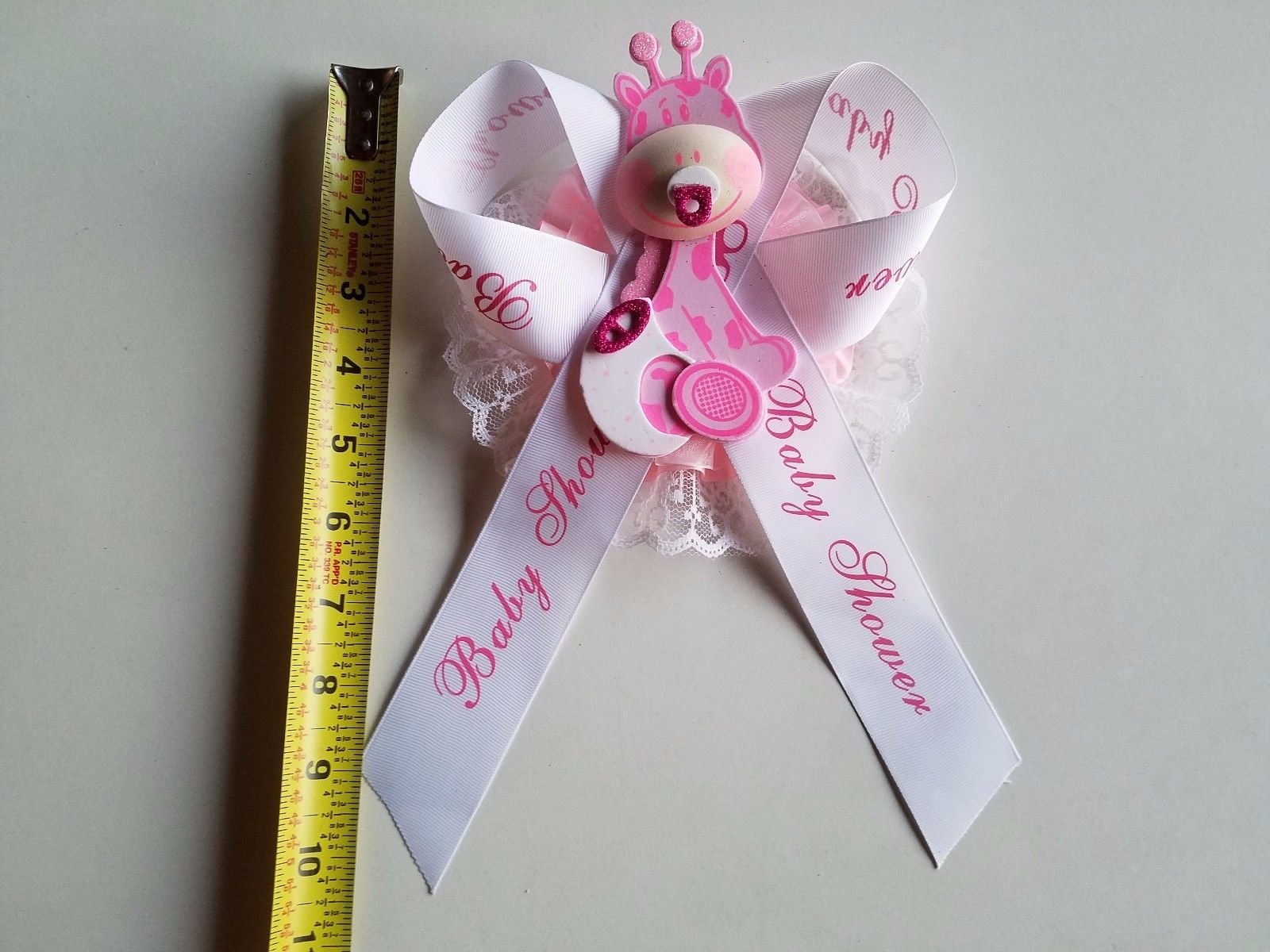 ANEWNICE Grehge r Mom to Be It's a Girl Giraffe Sash Pink Safari Garden Sculpture Outdoor Decoration