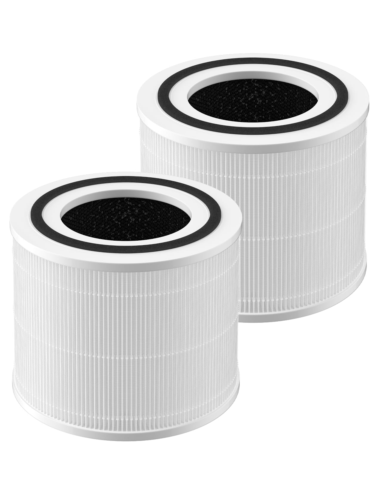 2-Pack Core 300 Replacement Filter Compatible with LEVOIT Core 300 and Core 300S Air Purifier, H13 True HEPA & Activated Carbon, Replace Core300-RF, White