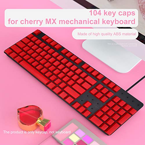 Heave 104Pcs Keycaps Set,PBT Keycaps Double Shot Backlight Keycaps for MX Mechanical Gaming Keyboard Replacement Key Cap(Only Including Keycaps) Pink