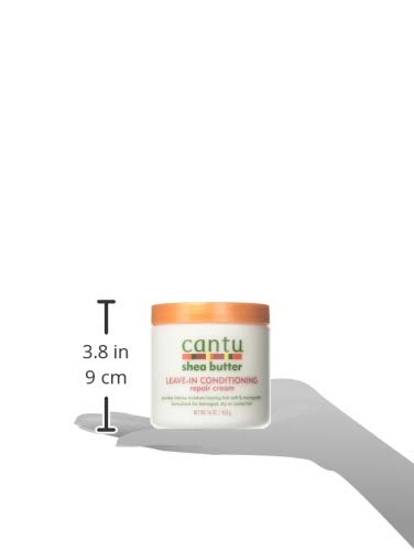 Cantu Shea Butter Leave-In Conditioner Repair Cream 16 Ounce (473ml) (3 Pack)